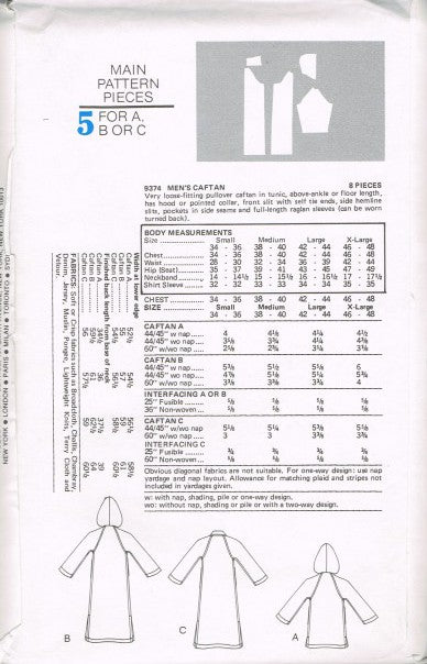 MEN'S CAFTAN– Sewing Patterns House