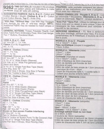 TIME OUT DOLLS– Sewing Patterns House