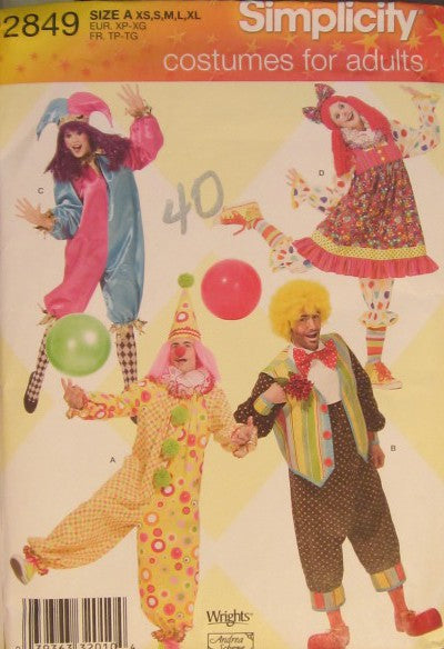 ADULT CLOWN COSTUME– Sewing Patterns House