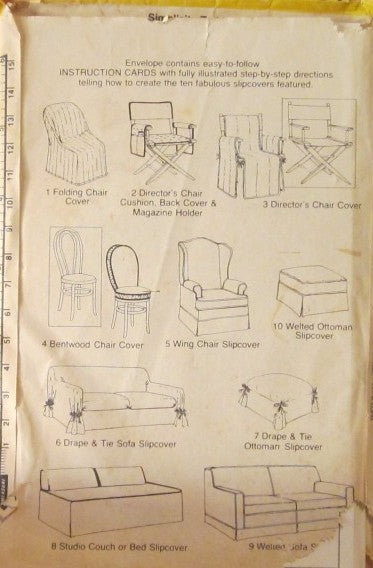 10 slipcovers– Sewing Patterns House